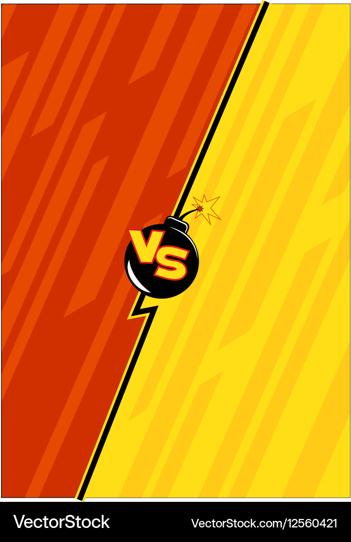 Versus element template 1 Royalty Free Vector Image