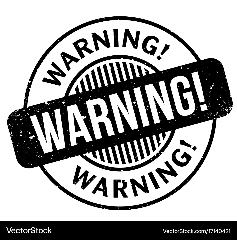Warning rubber stamp Royalty Free Vector Image