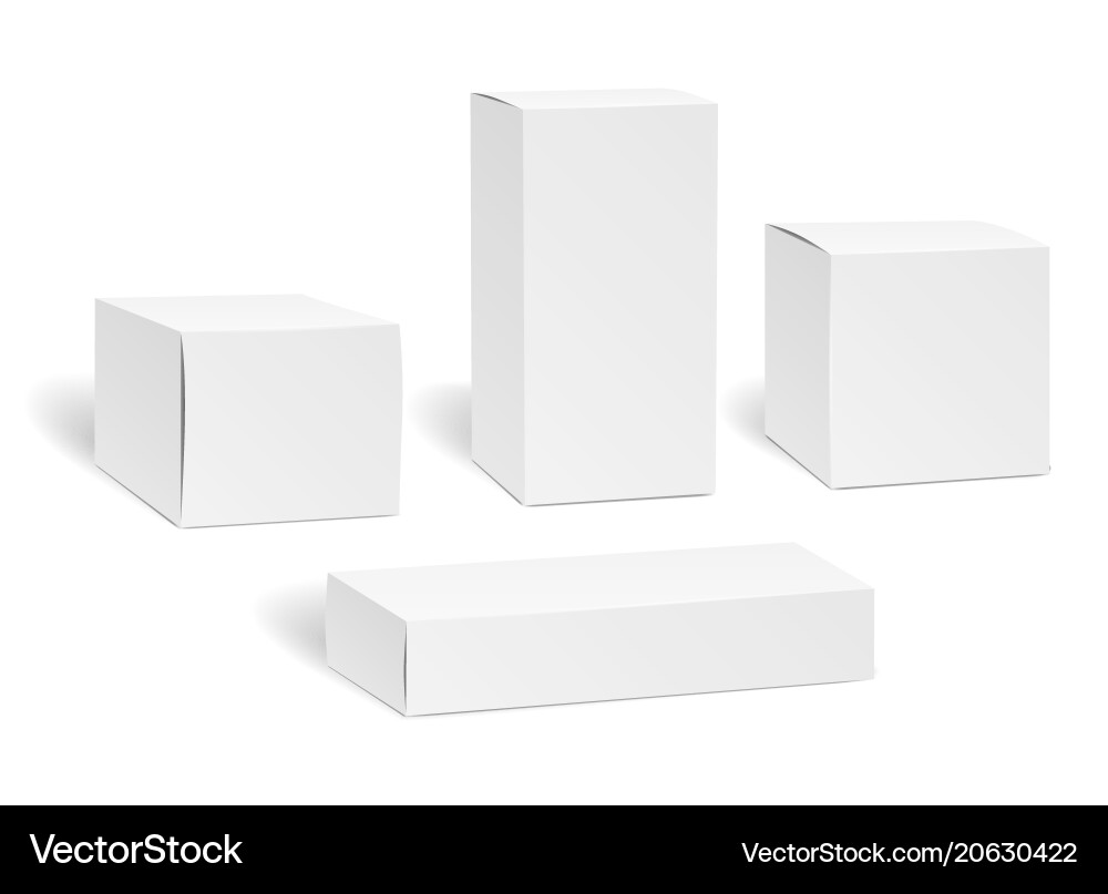 Blank box set Royalty Free Vector Image - VectorStock