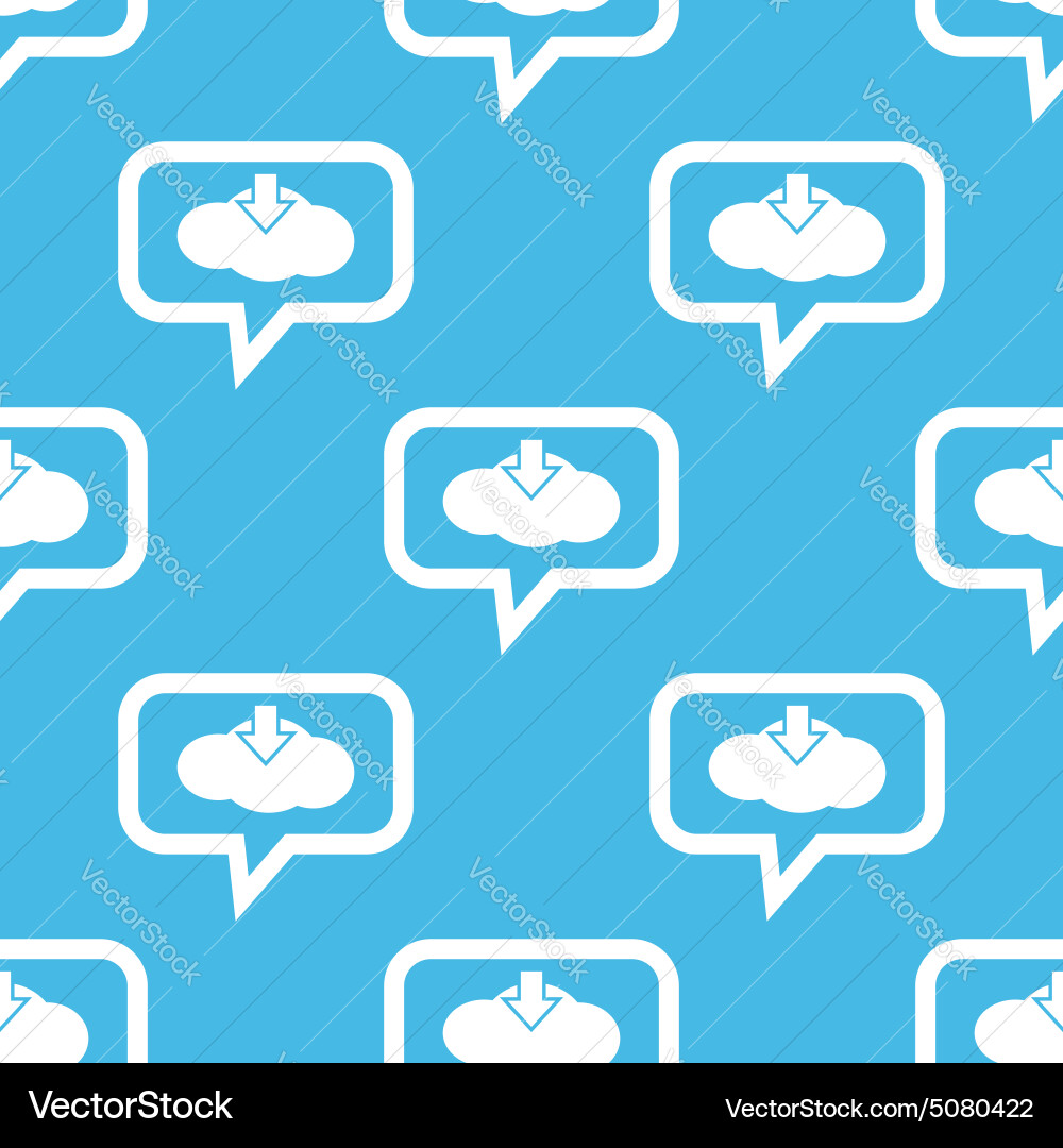 Cloud download message pattern Royalty Free Vector Image