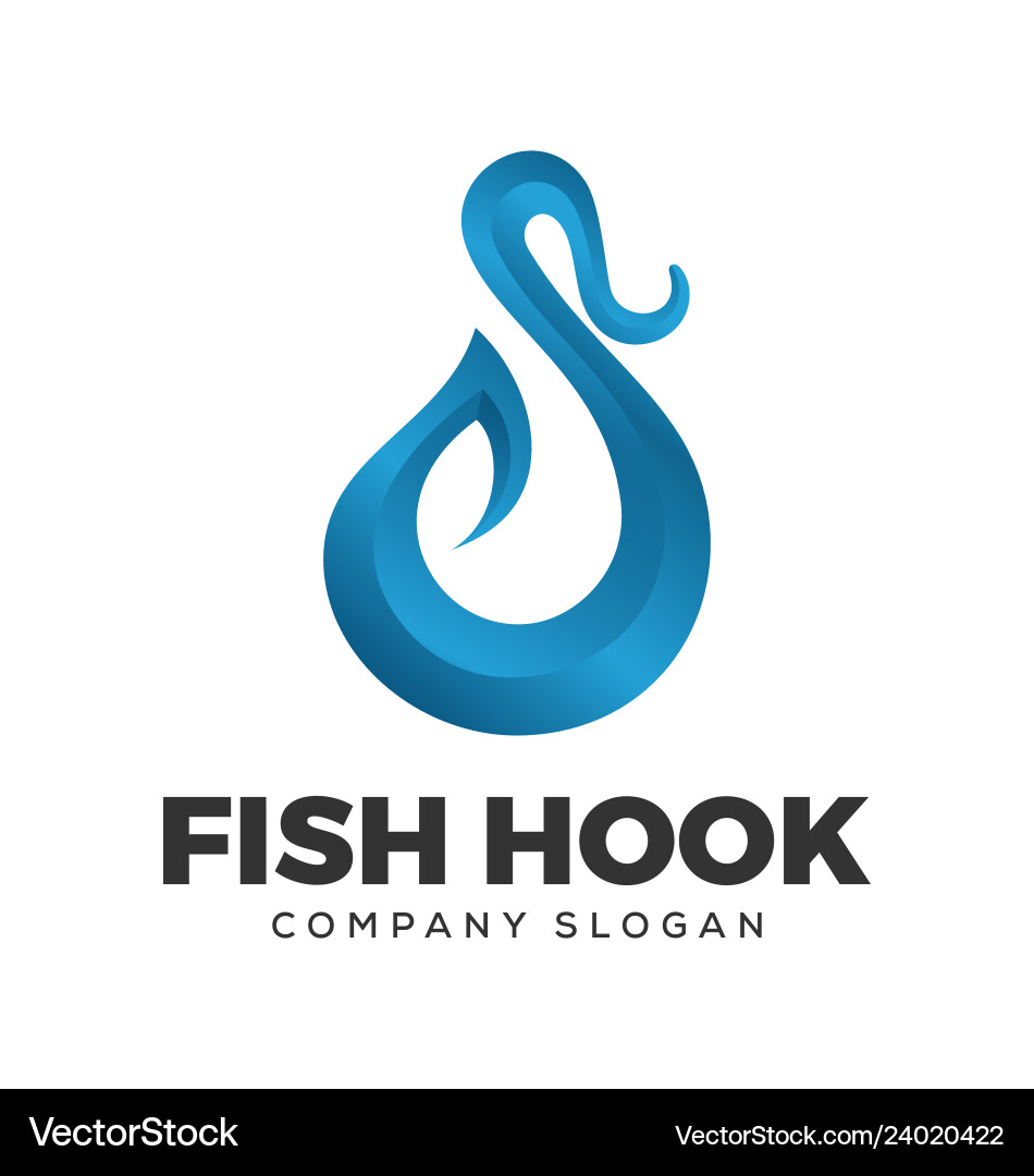 Fishing Hook Logo Fishing Hook With Feather Icon. Graphic Fly Fishing