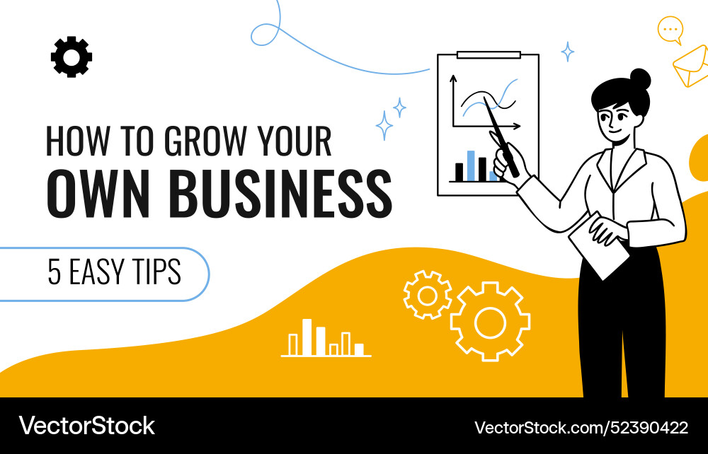 Hand drawn business workshop youtube thumbnail Vector Image