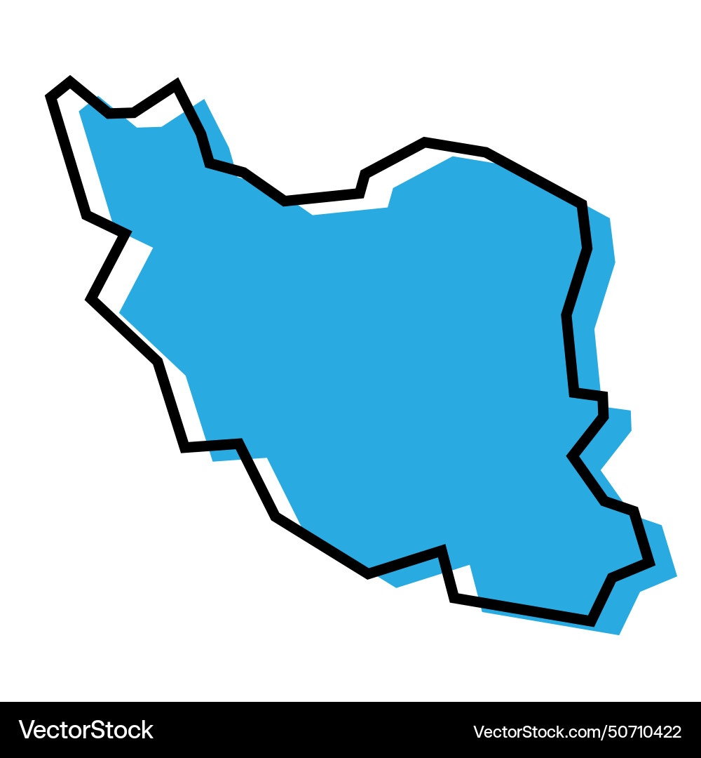 Iran simplified map Royalty Free Vector Image - VectorStock
