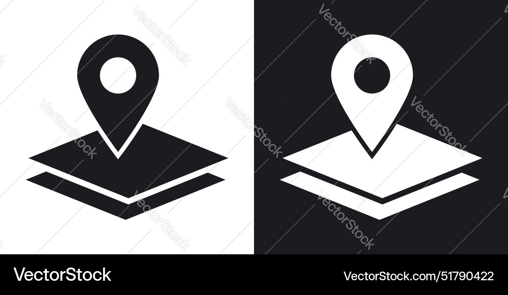 Land layer location icon Royalty Free Vector Image