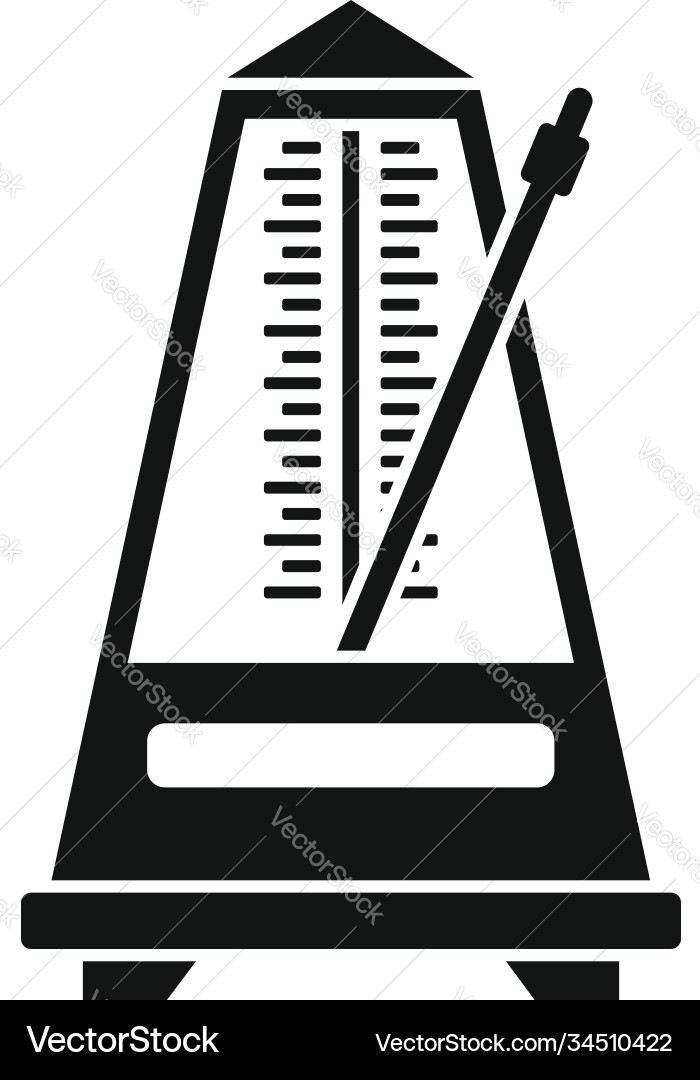Music metronome icon simple style Royalty Free Vector Image