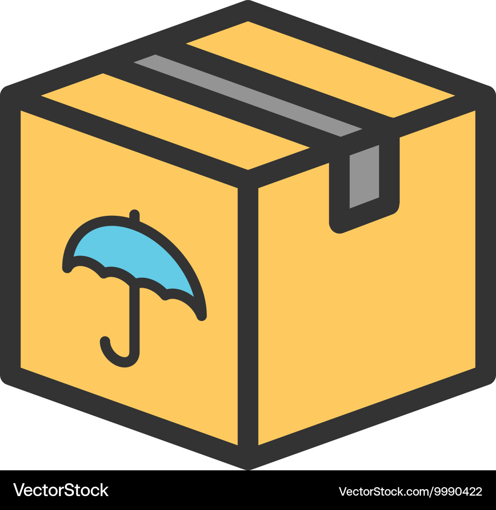 Packed box Royalty Free Vector Image - VectorStock