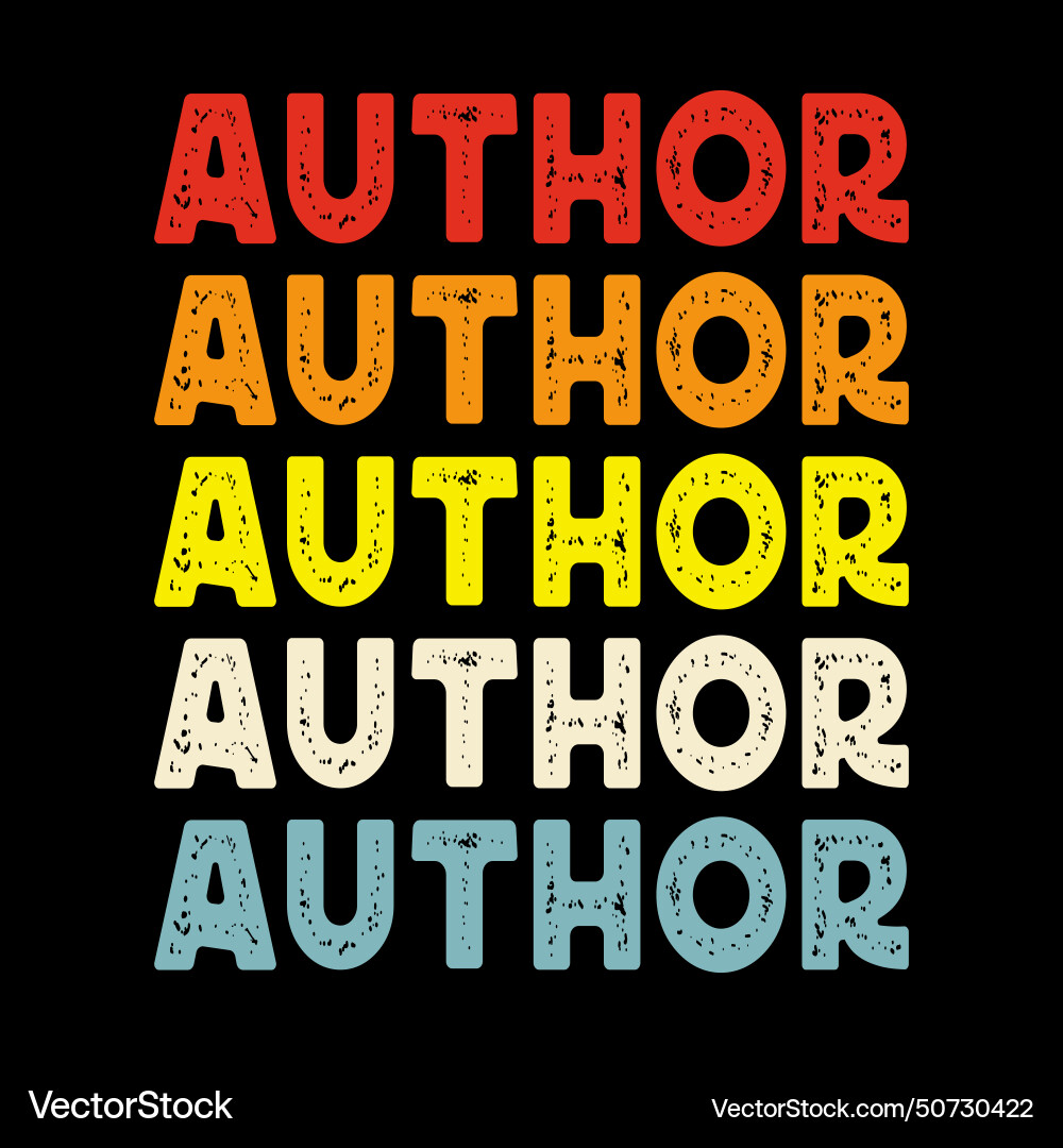 Published book author t-shirt design Royalty Free Vector