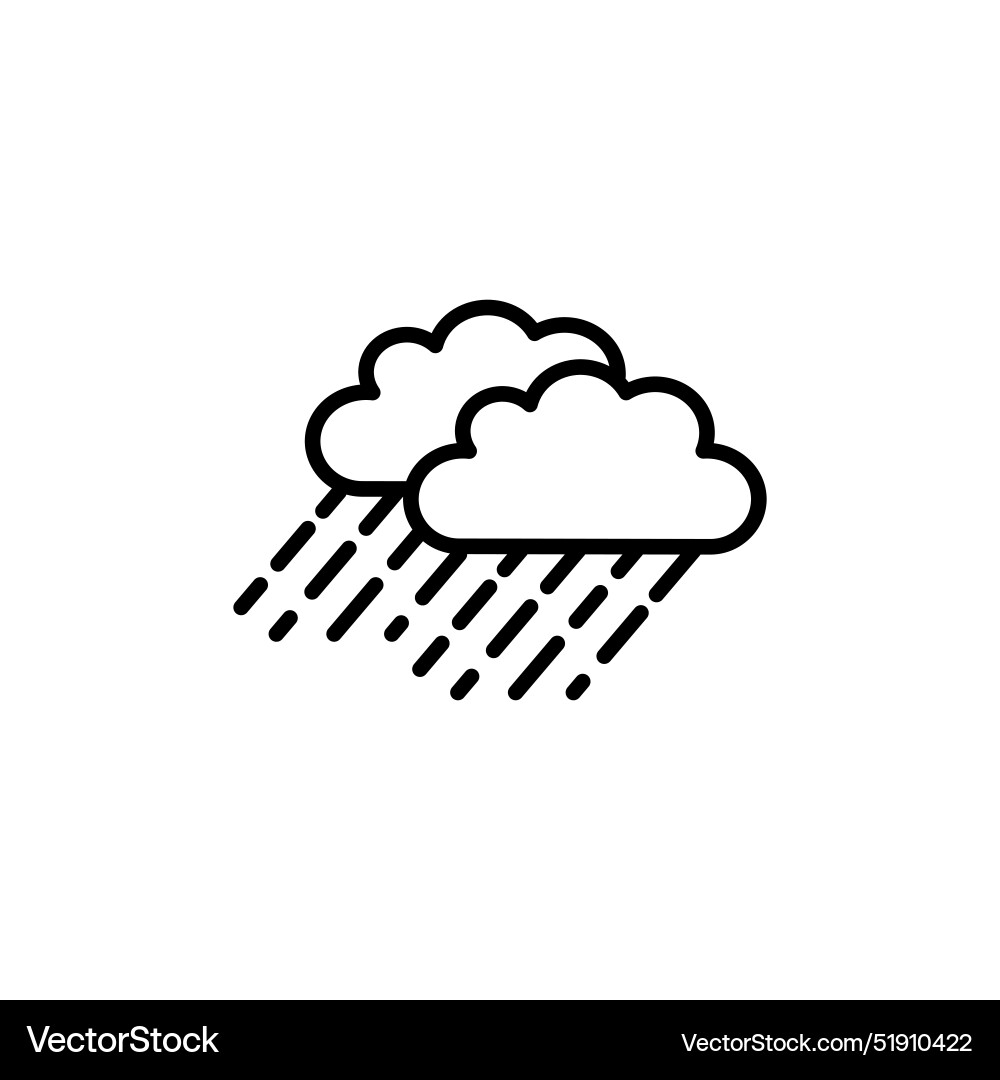 Rain icon for weather updates and gear Royalty Free Vector