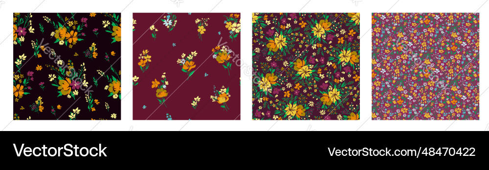 Seamless spring pattern with floral motif Vector Image