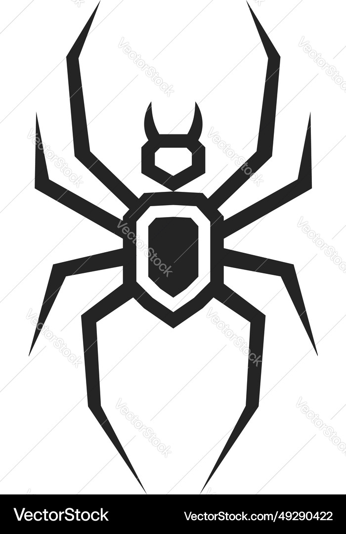 Spider logo template isolated brand identity icon Vector Image