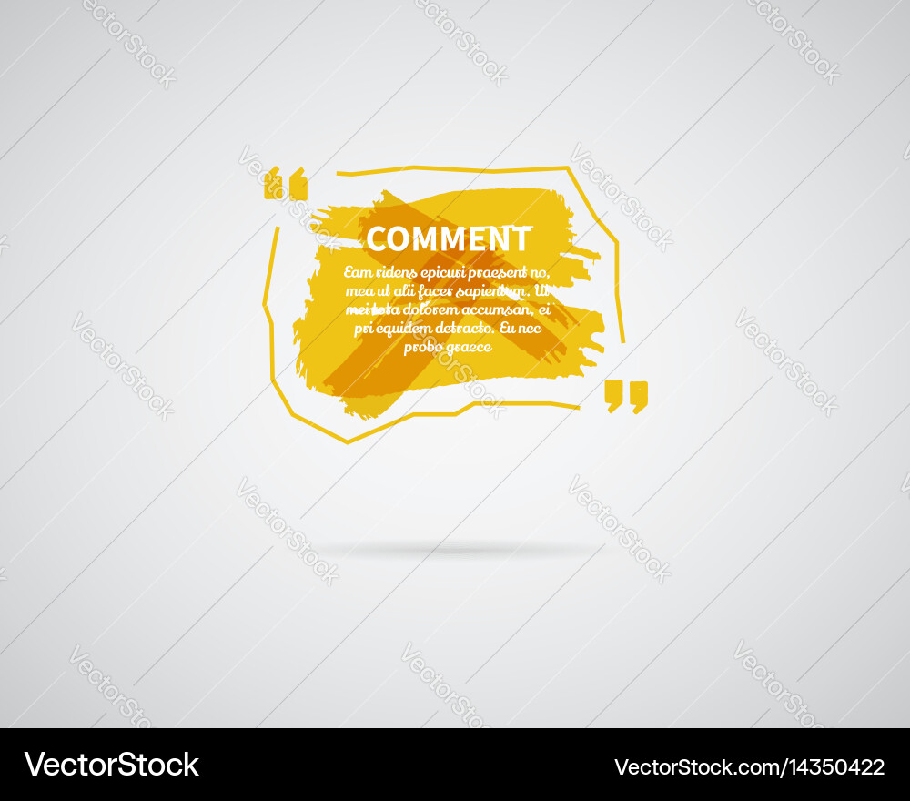 Watercolor ink splash quote blank template Vector Image