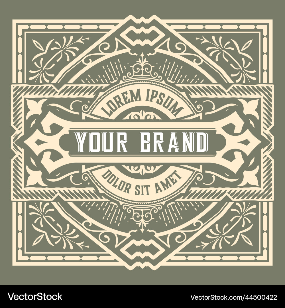 Western card with vintage style Royalty Free Vector Image