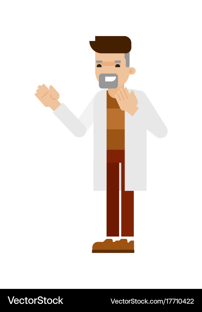 Young scientist in white coat icon Royalty Free Vector Image
