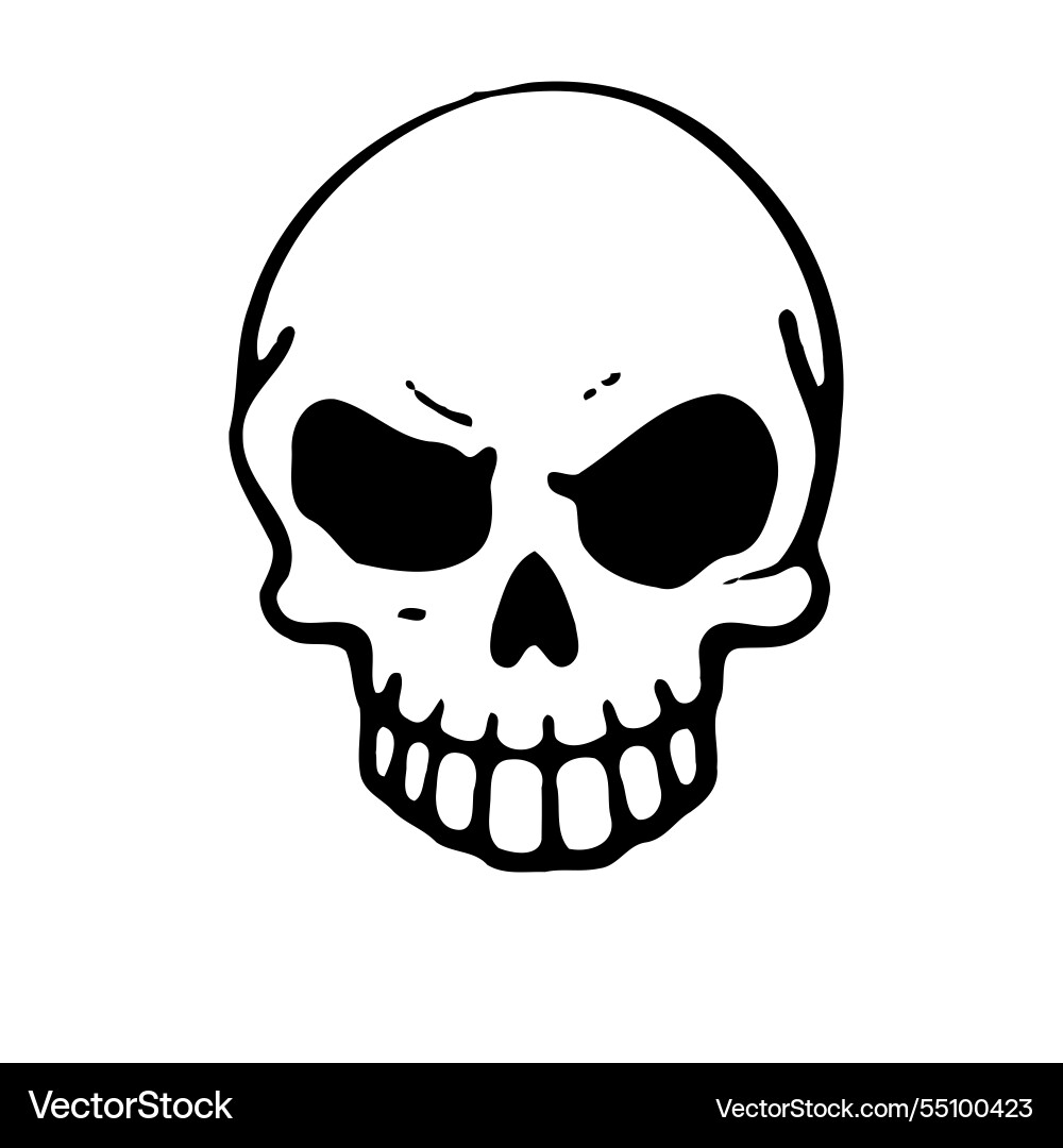 Aggressive skull graphic design Royalty Free Vector Image