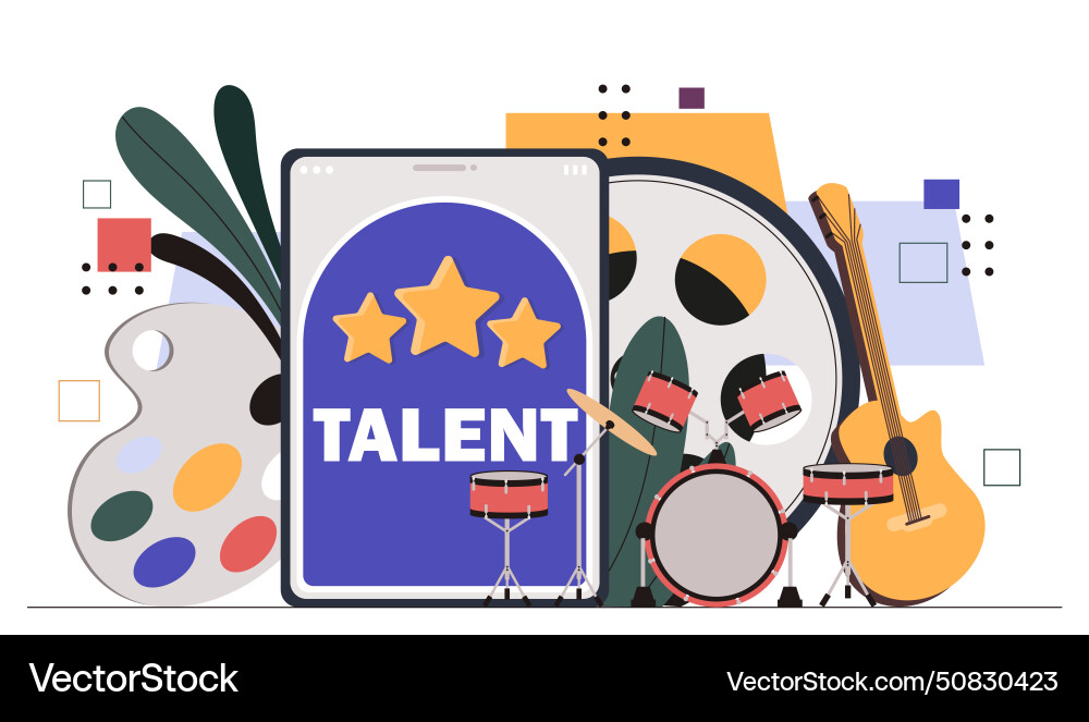 Art talents concept Royalty Free Vector Image - VectorStock