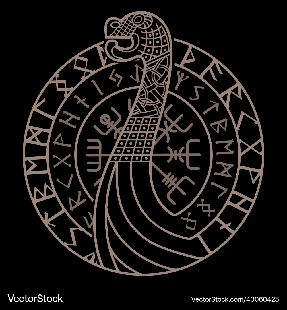 Celtic scandinavian design old norse runic Vector Image