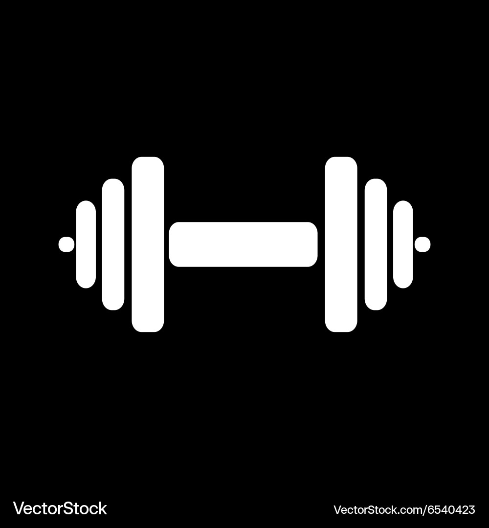 Dumbbell icon barbell symbol flat Royalty Free Vector Image