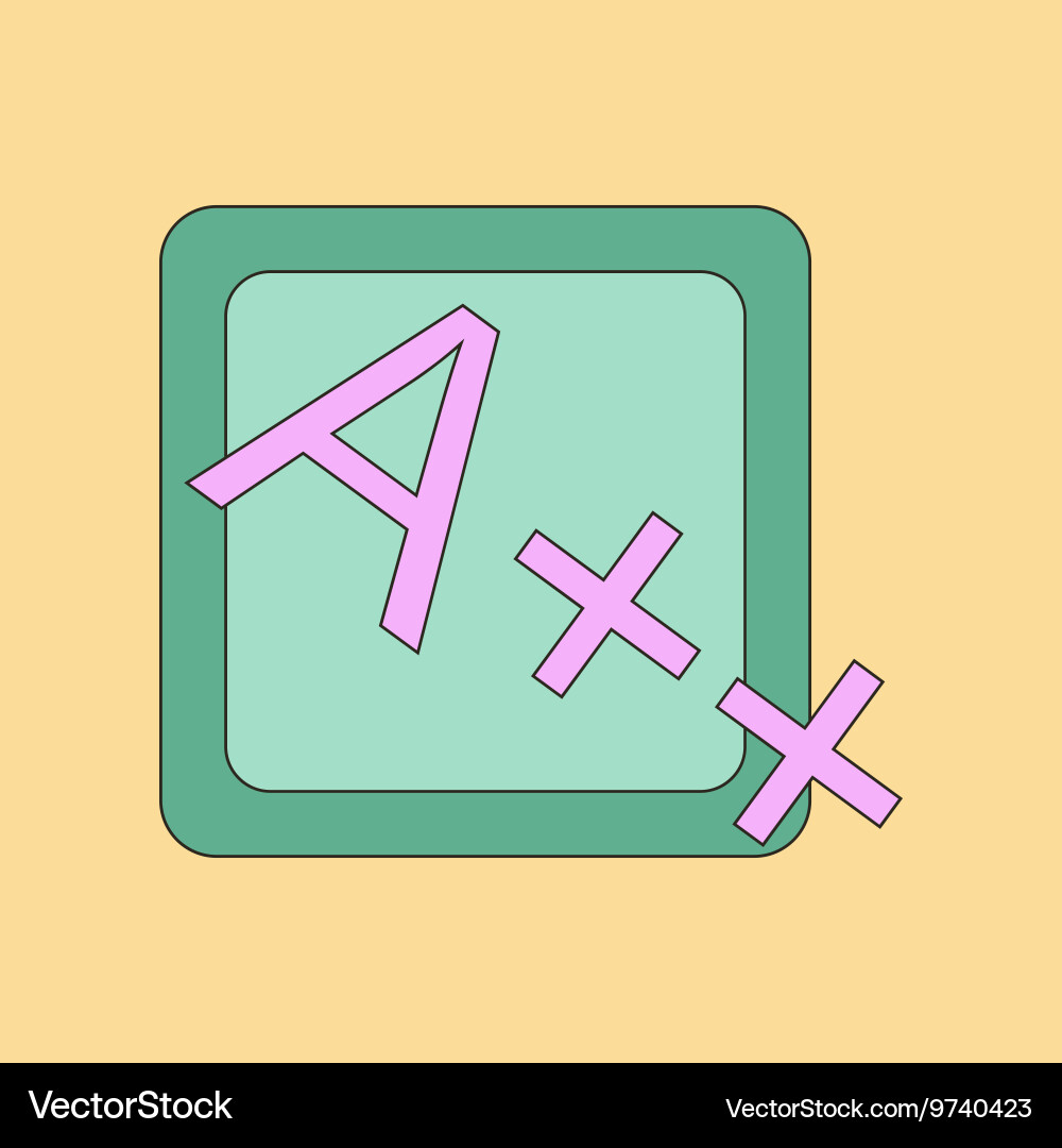 Flat icon thin lines exam score excellent Vector Image