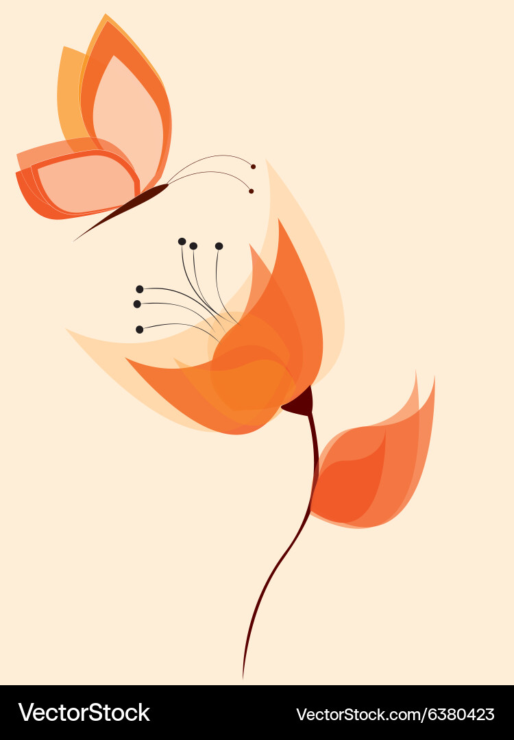 Floral background with flowers Royalty Free Vector Image