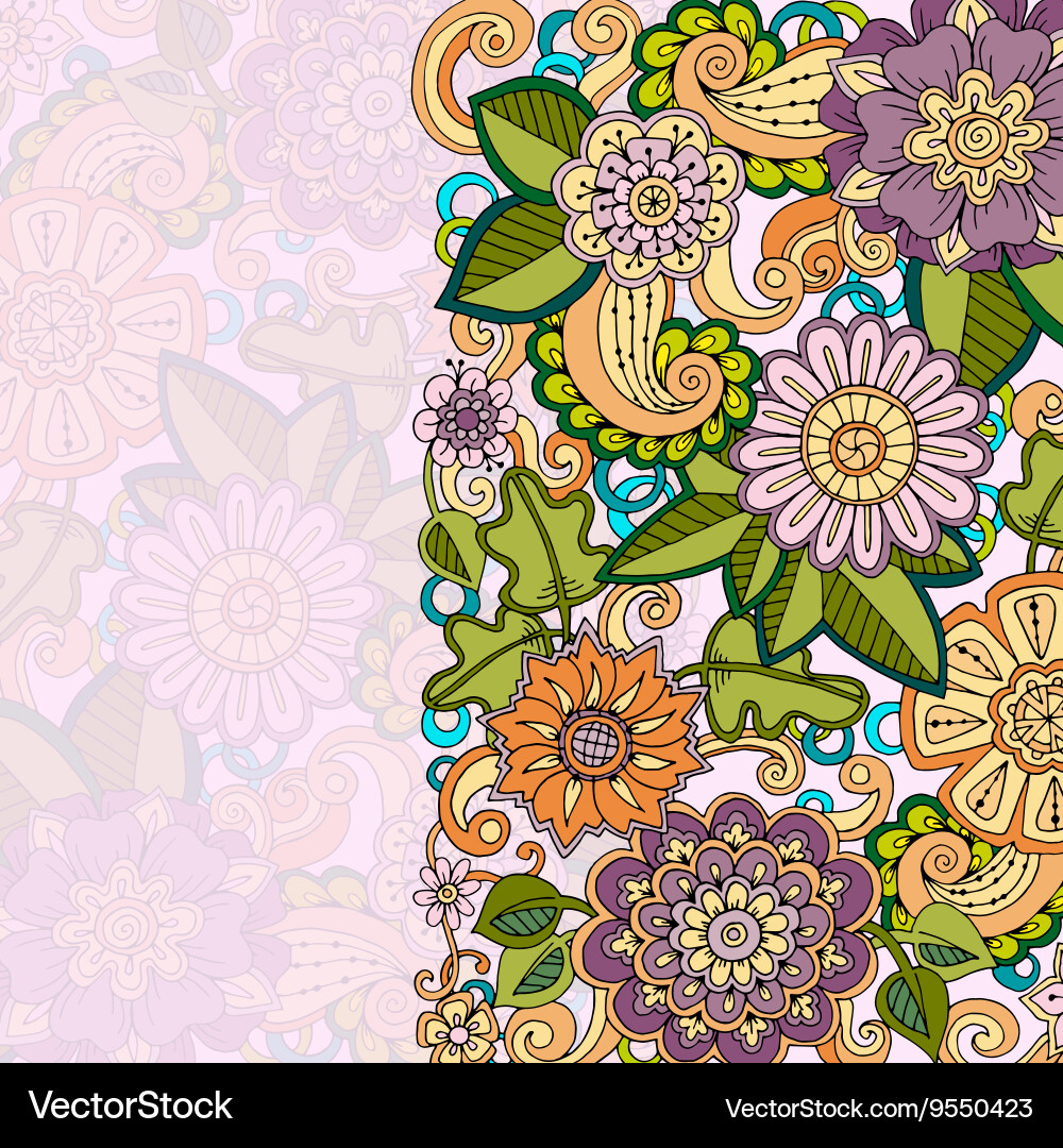 Floral card template corporate identity Royalty Free Vector