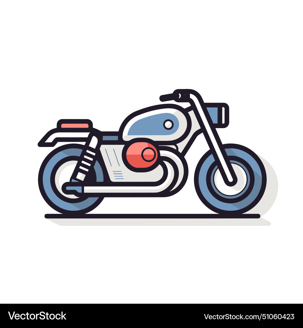 Modern motorcycle icon design flat Royalty Free Vector Image