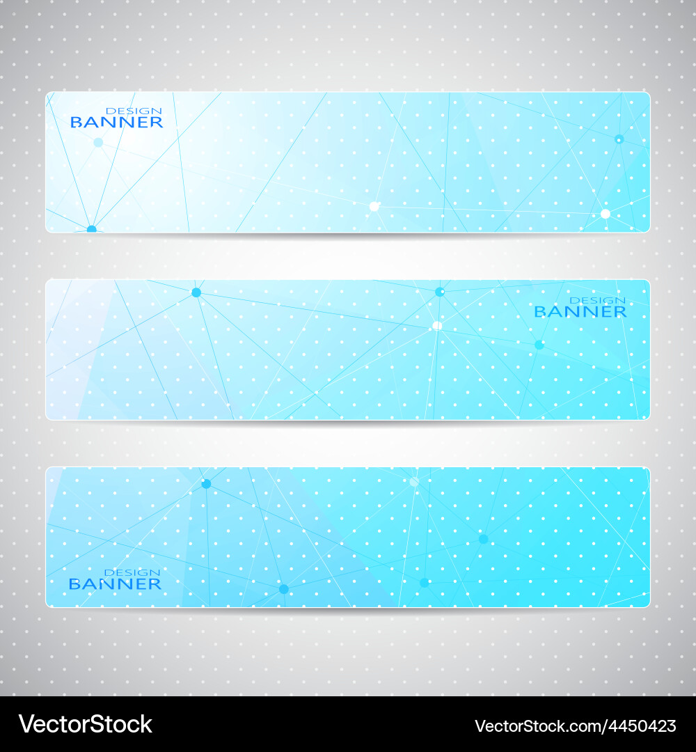 Modern Network Connection Banners Royalty Free Vector Image