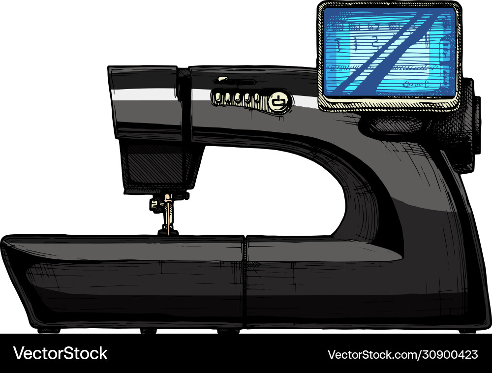 Modern Sewing Machine Royalty Free Vector Image