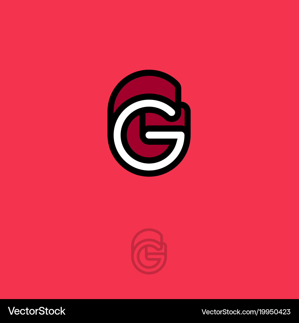 Red Monogram G Logo Royalty Free Vector Image - VectorStock