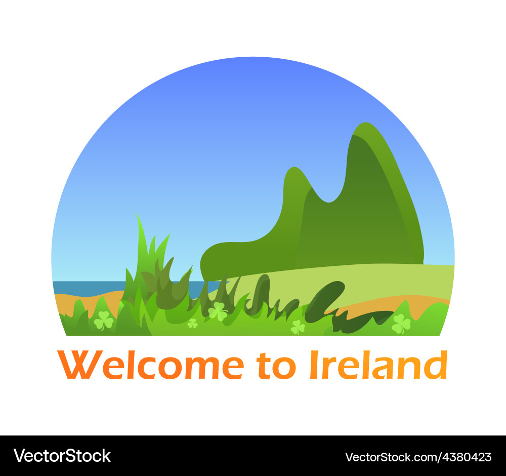 Welcome to ireland Royalty Free Vector Image - VectorStock