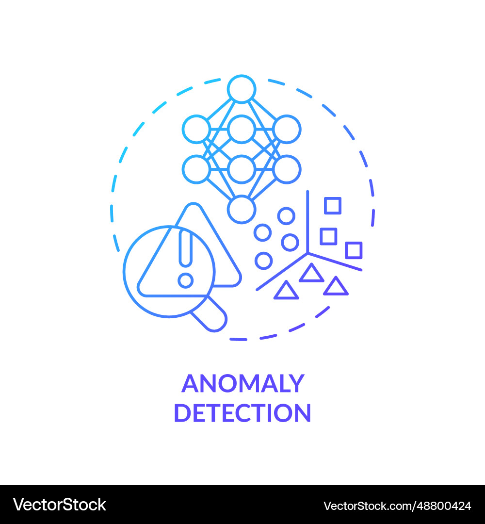 2d gradient thin linear icon anomaly detection Vector Image 2d gradient thin linear icon anomaly detection Vector Image