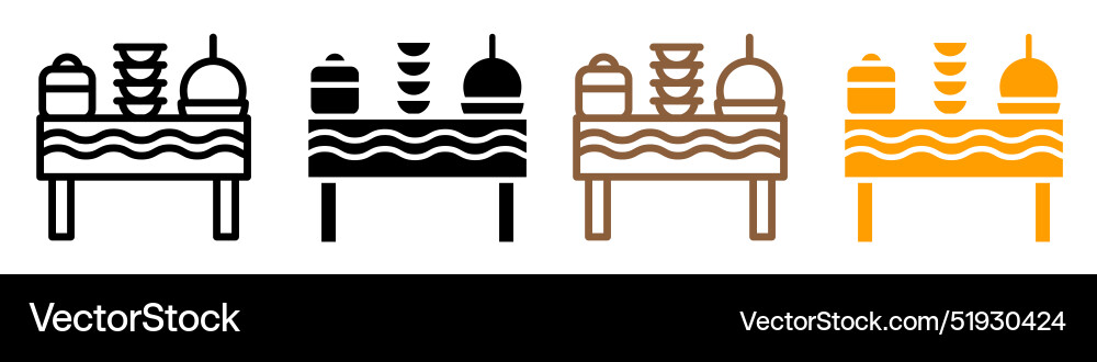 Catering buffet self table in restaurant banquet Vector Image