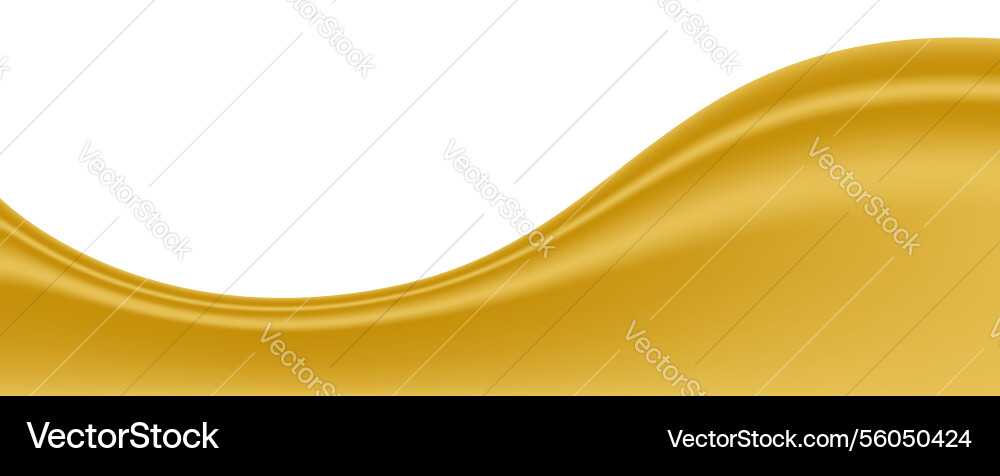 Gold wave gradient for banner wavy silk gold Vector Image