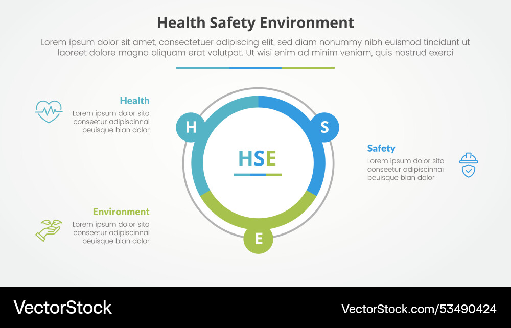 Hse infographic concept for slide presentation Vector Image