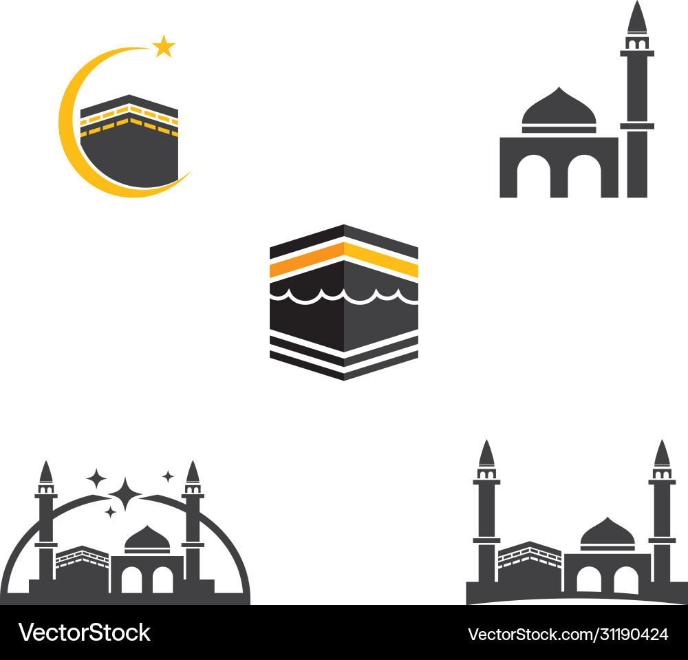 Kaaba Logo Lizenzfreies Vektorbild - VectorStock