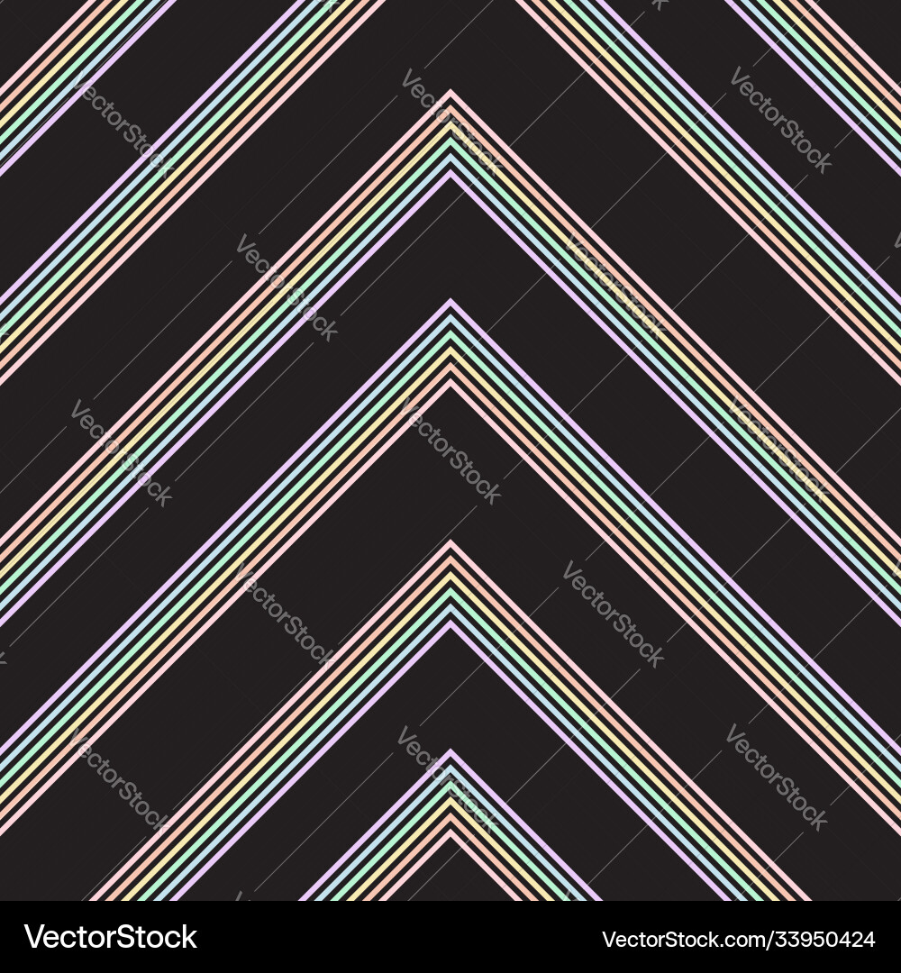 Rainbow chevron diagonal stripes seamless pattern Vector Image