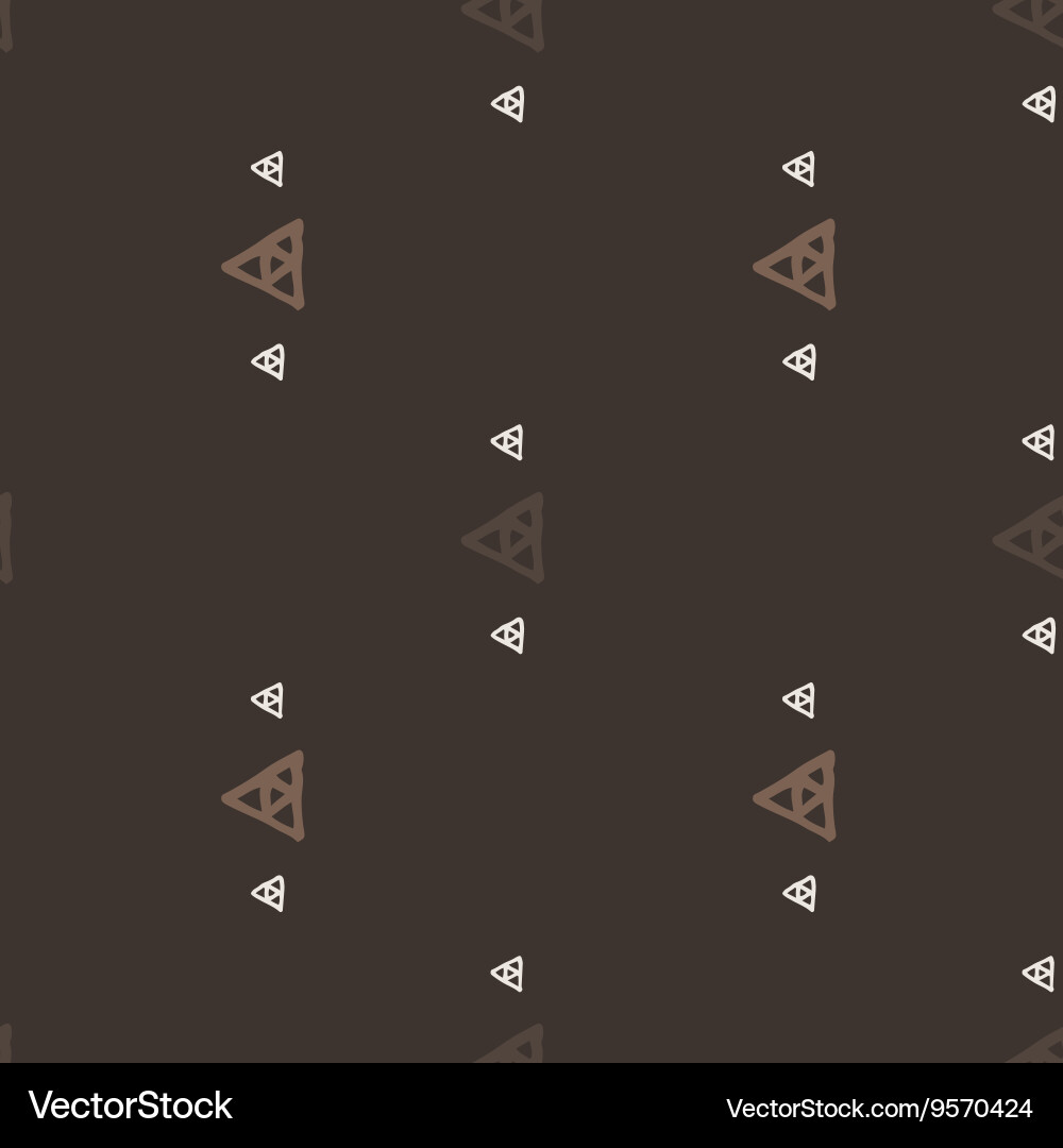 Seamless pattern of colored triangles drawn Vector Image