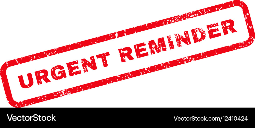 Urgent reminder rubber stamp Royalty Free Vector Image