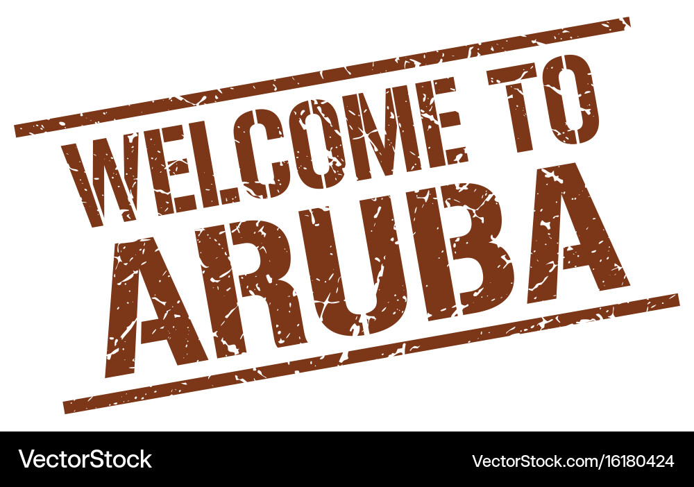 Welcome to aruba stamp Royalty Free Vector Image