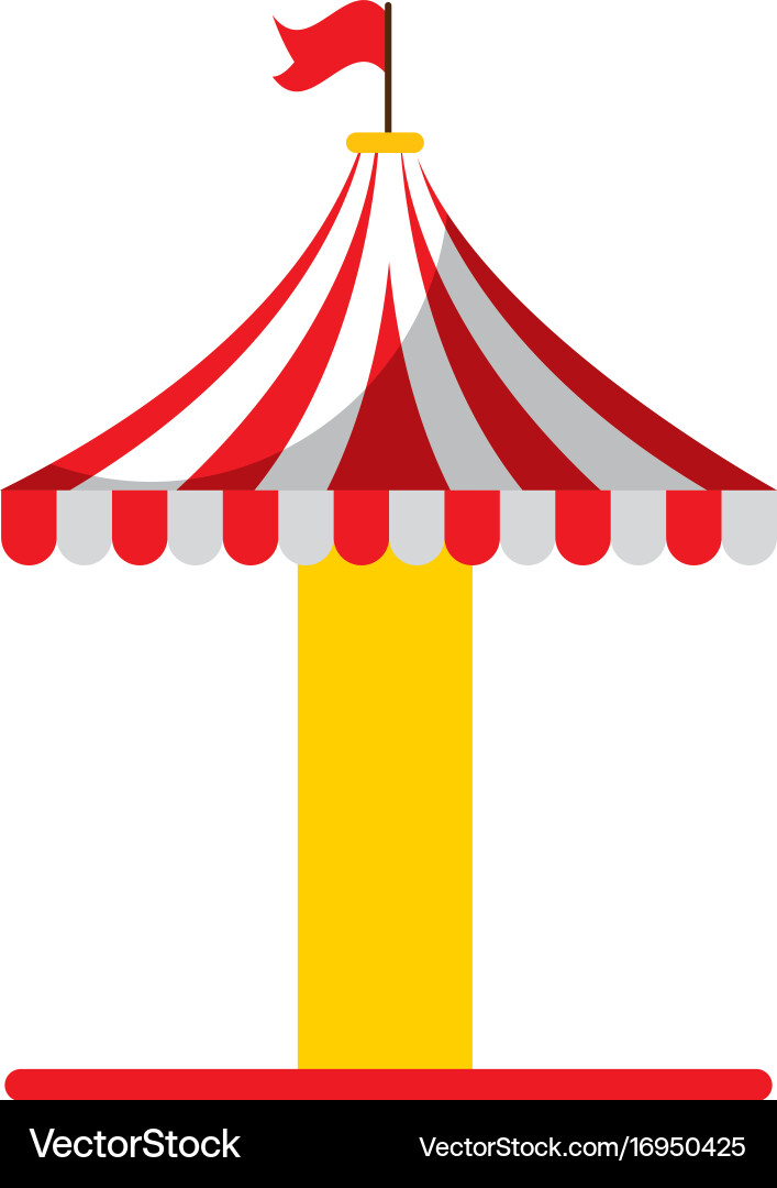 Carousel tent isolated icon Royalty Free Vector Image