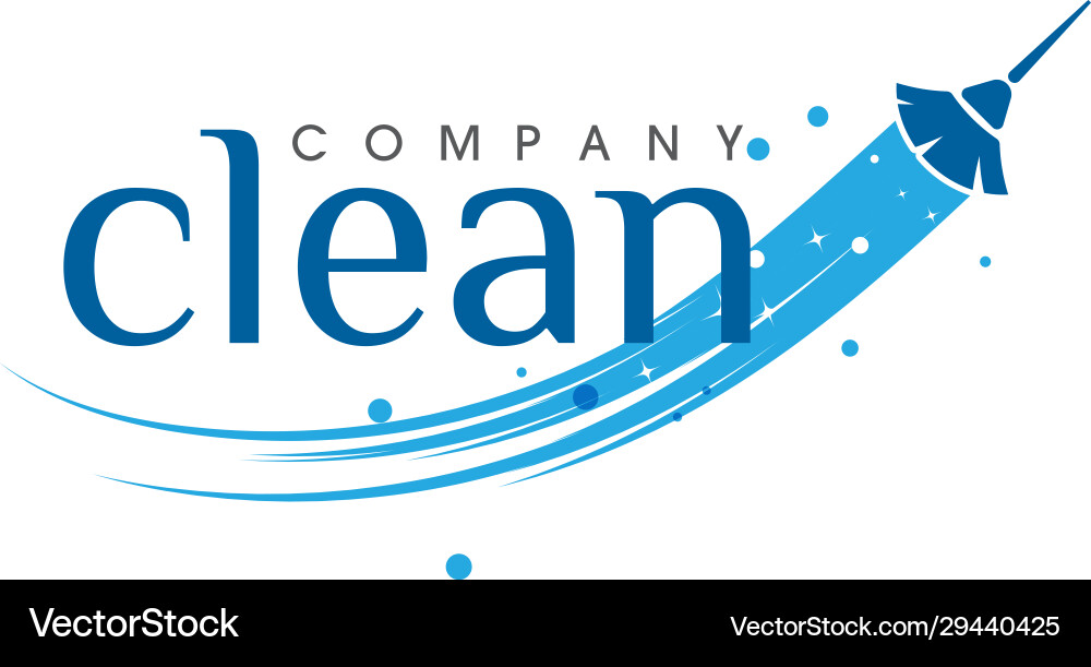 Cleaning Icon Template - Blue Royalty Free Vector Image