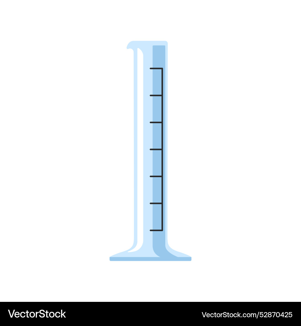 Graduated cylinder glassware laboratory vessel Vector Image