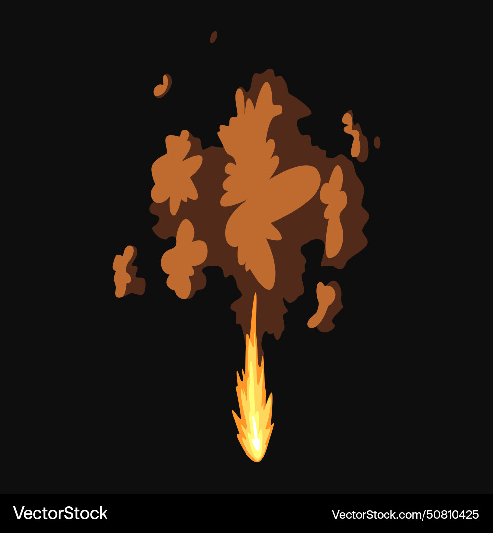 Gun flashe or gunshot animation fire explosion Vector Image