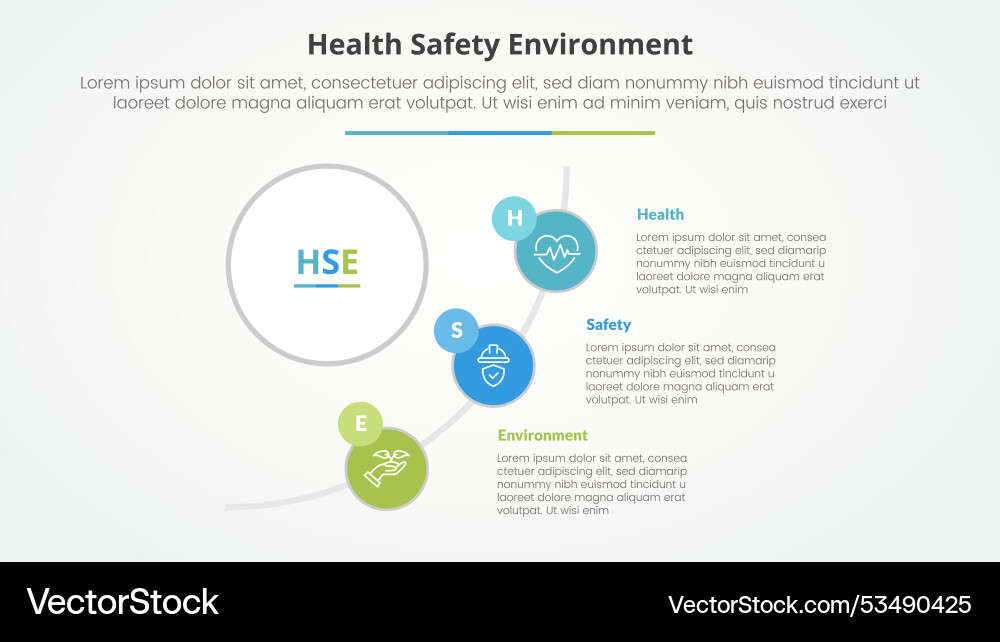Hse Infografikkonzept für Diapräsentation Vektorbild