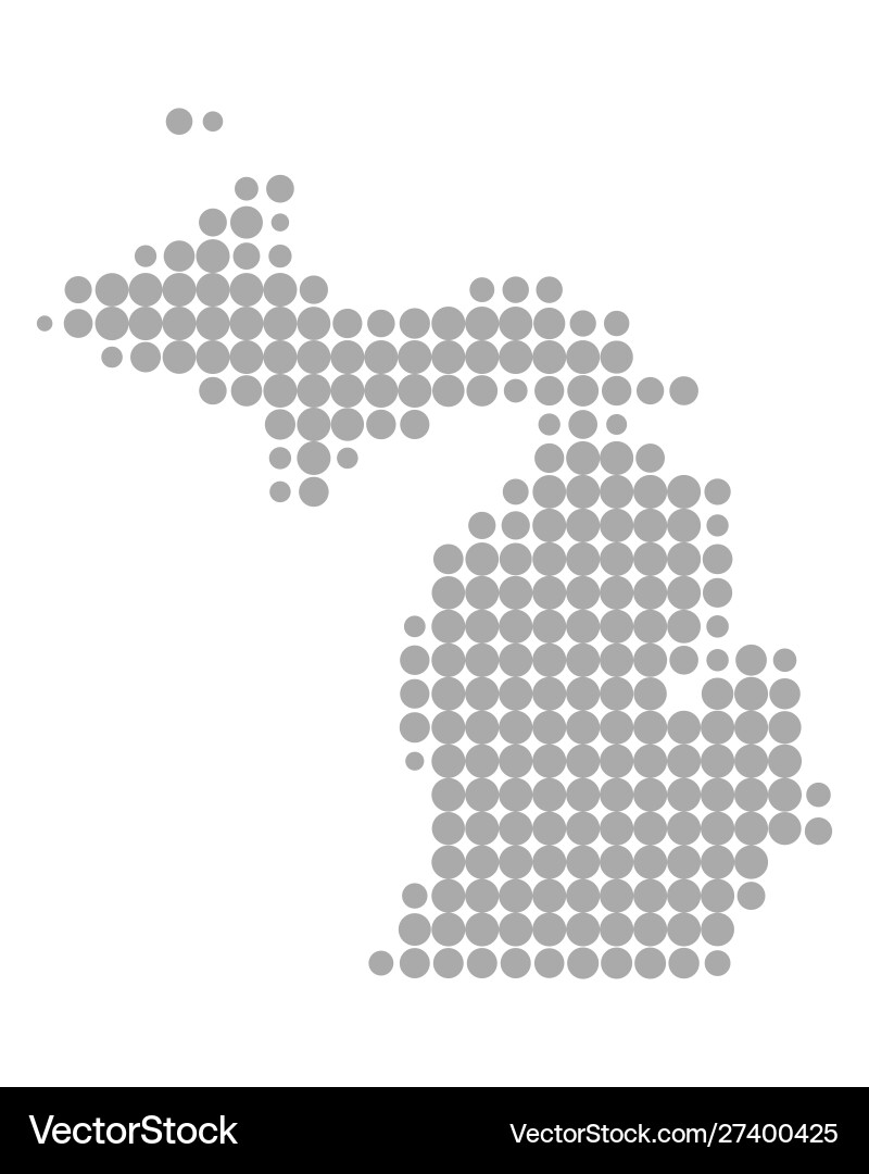Map michigan Royalty Free Vector Image - VectorStock
