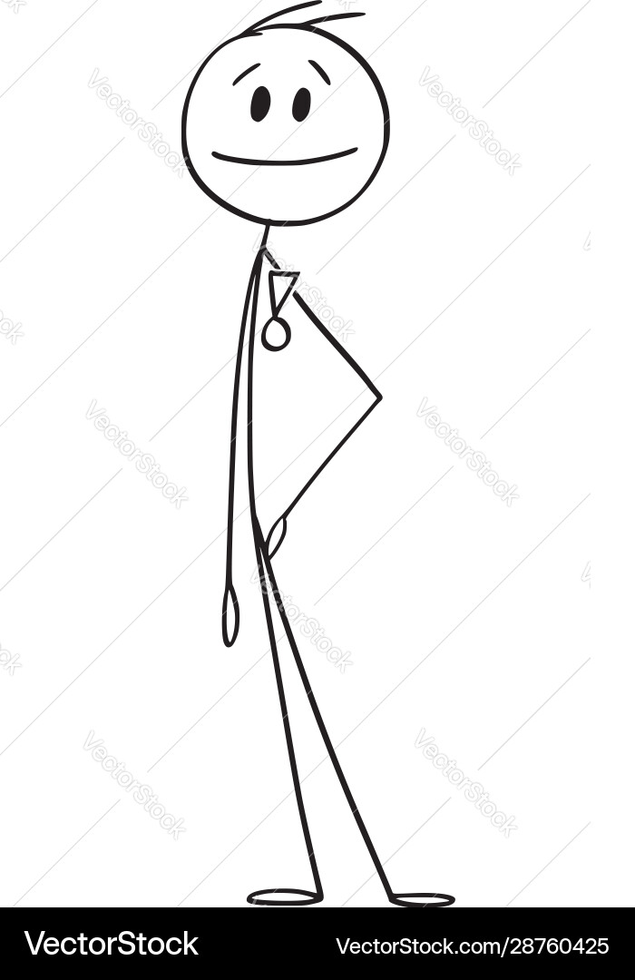 Military Decoration Award Stick Figure Royalty Free Vector