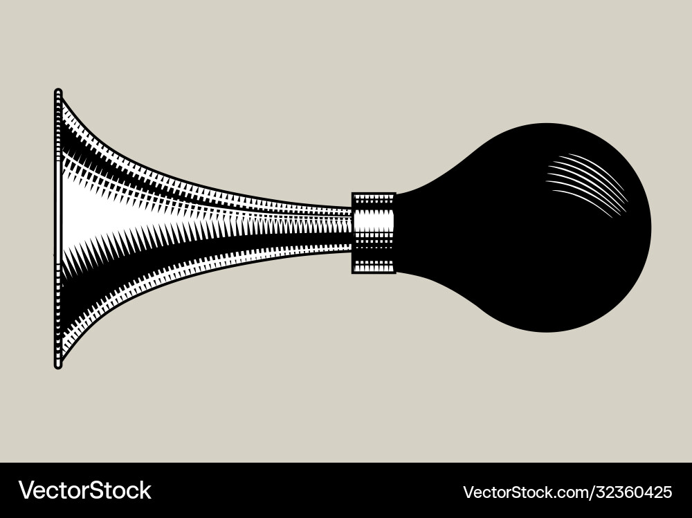 Vintage Car Horn Royalty Free Vector Image - VectorStock