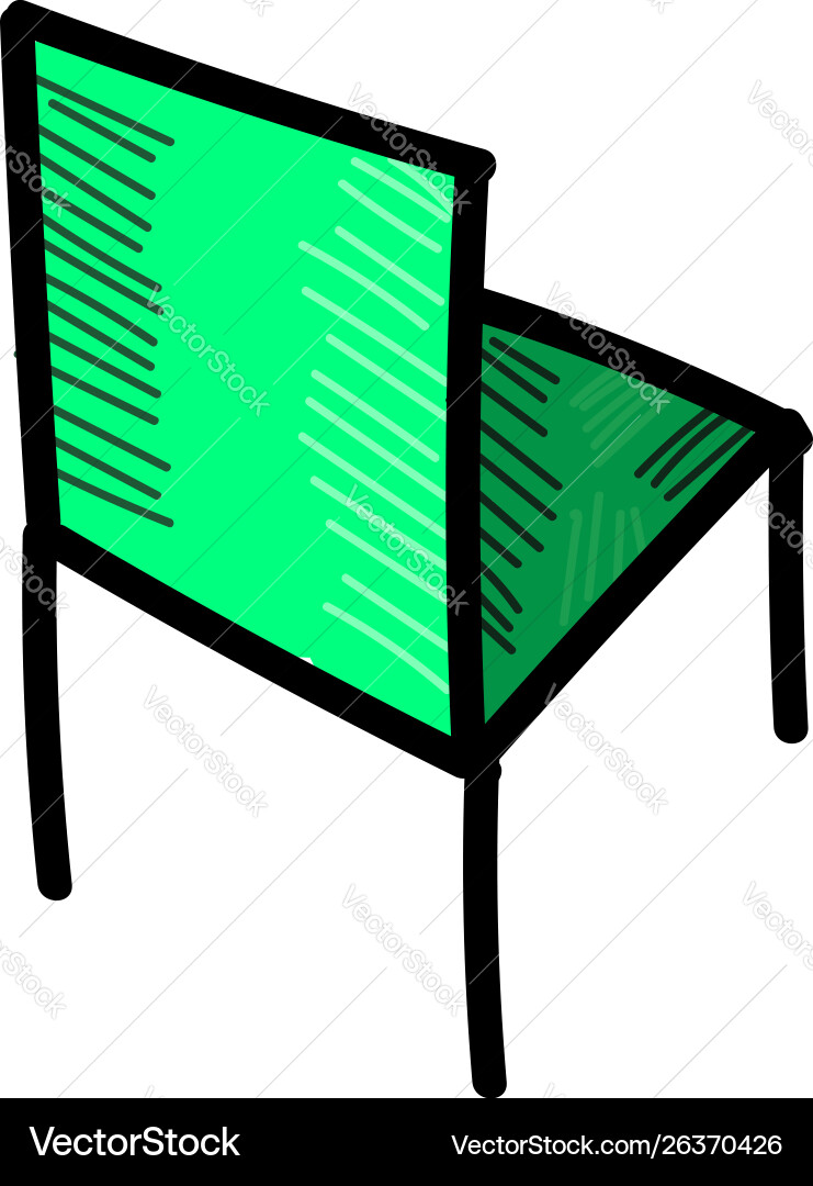 Green chair on white background Royalty Free Vector Image