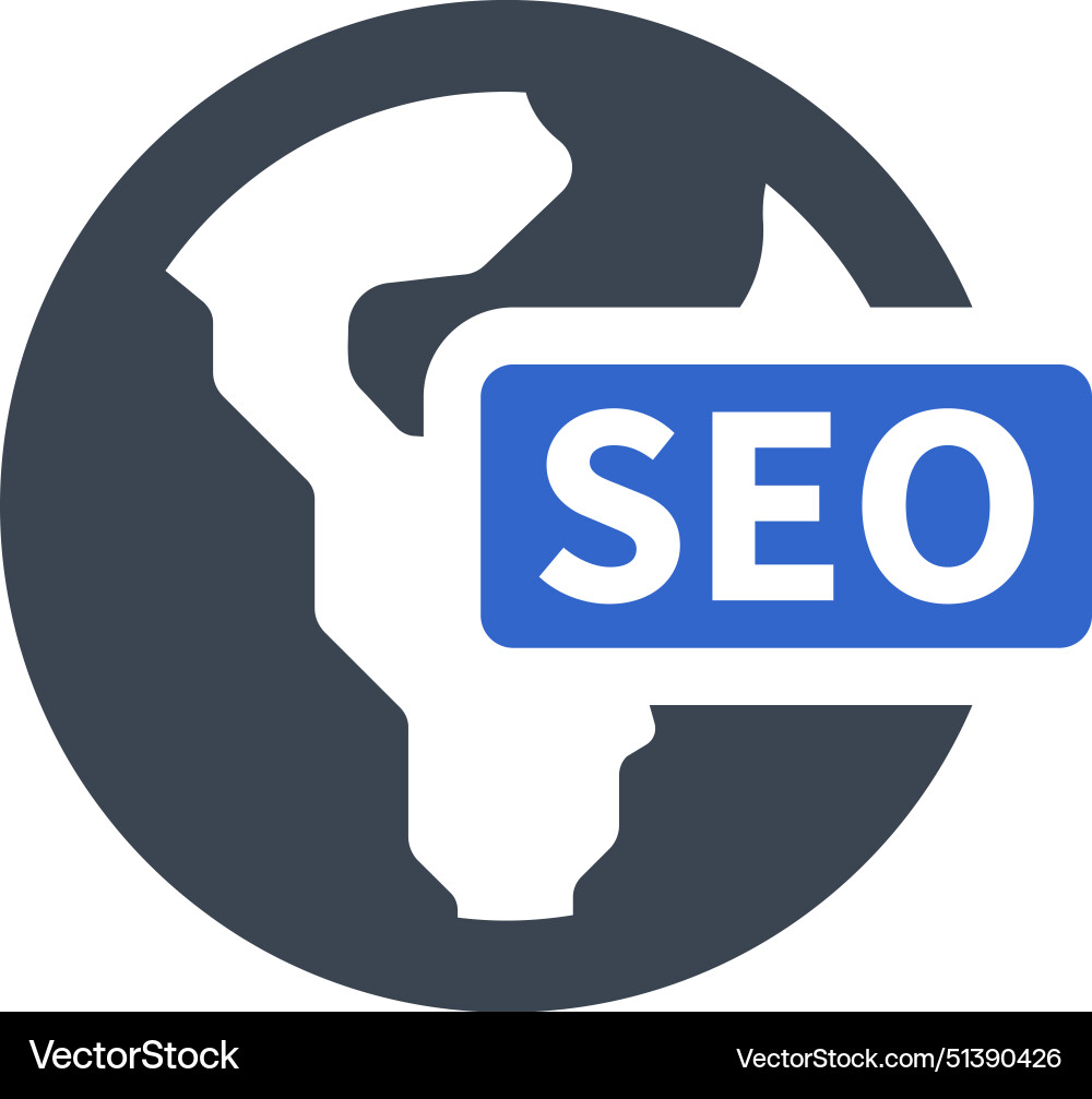 Search engine optimization icon Royalty Free Vector Image