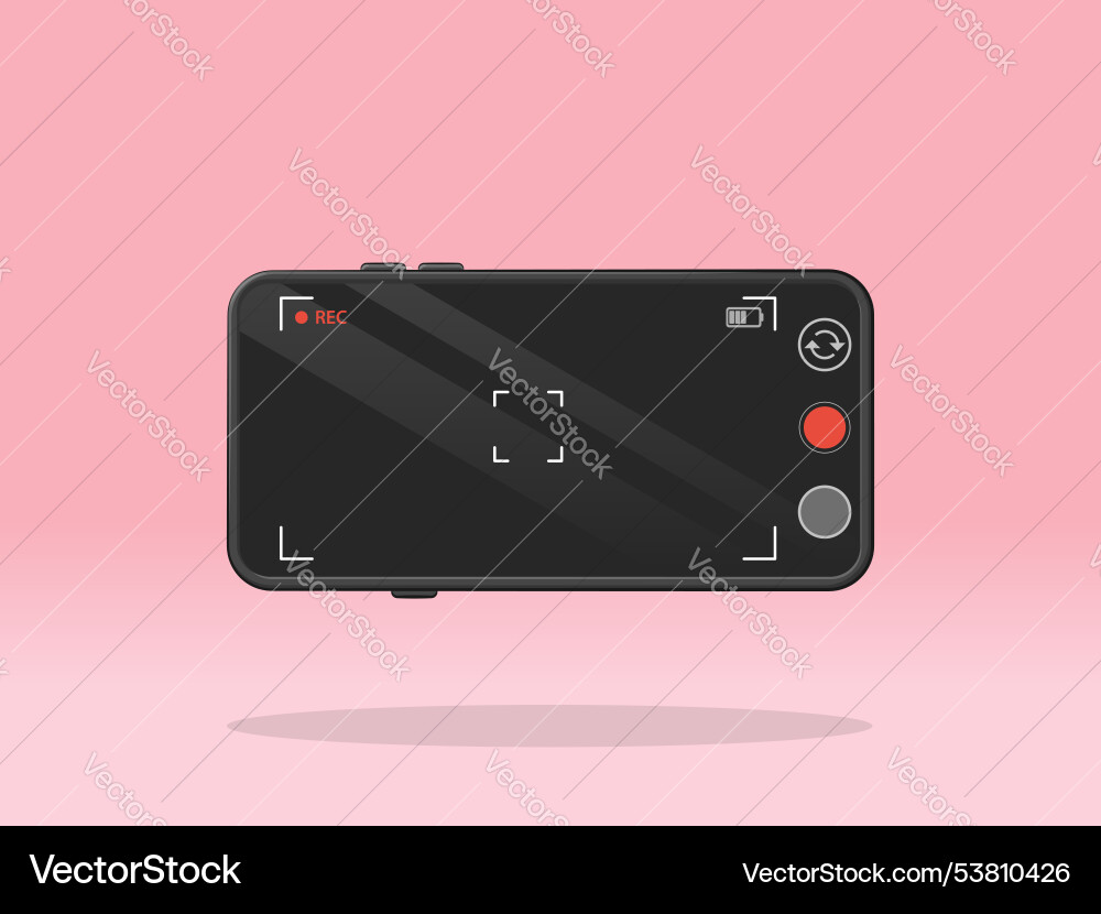Smartphone video recording fullscreen landscape Vector Image