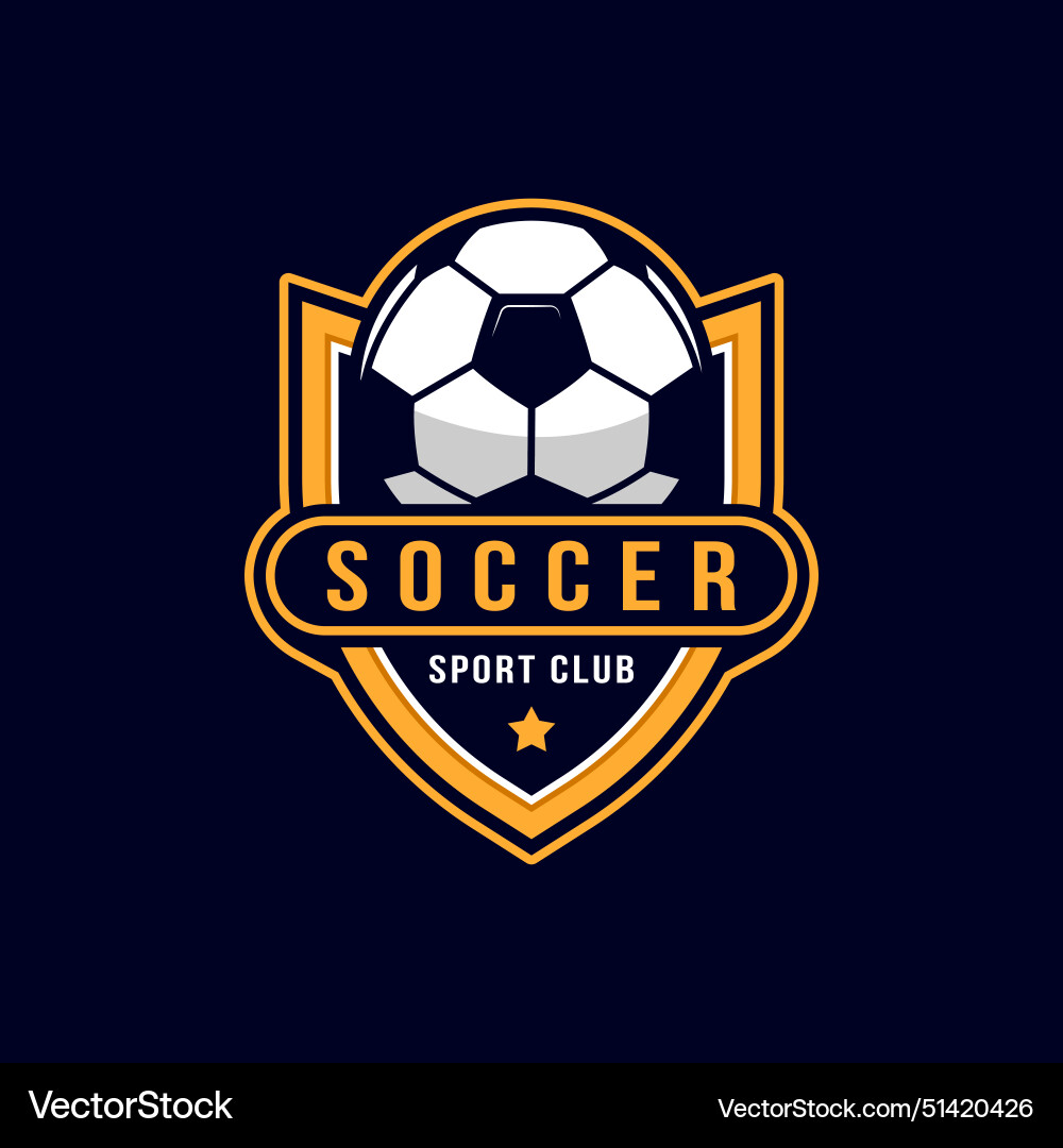 Soccer logo badge template Royalty Free Vector Image